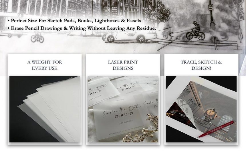Buy A4 Tracing Paper Sheets Online | HaberCrafts